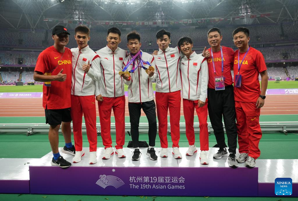 China gana oro en relevo 4x100 metros masculino en Juegos Asiáticos de Hangzhou | Spanish ...