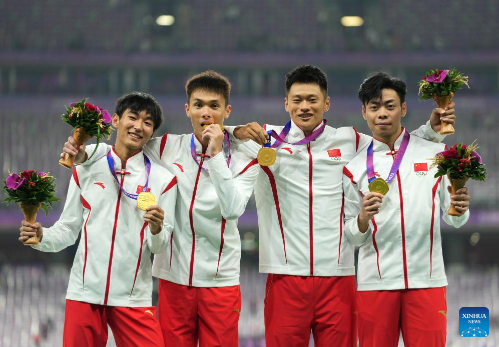 China gana oro en relevo 4x100 metros masculino en Juegos Asiáticos de Hangzhou | Spanish ...